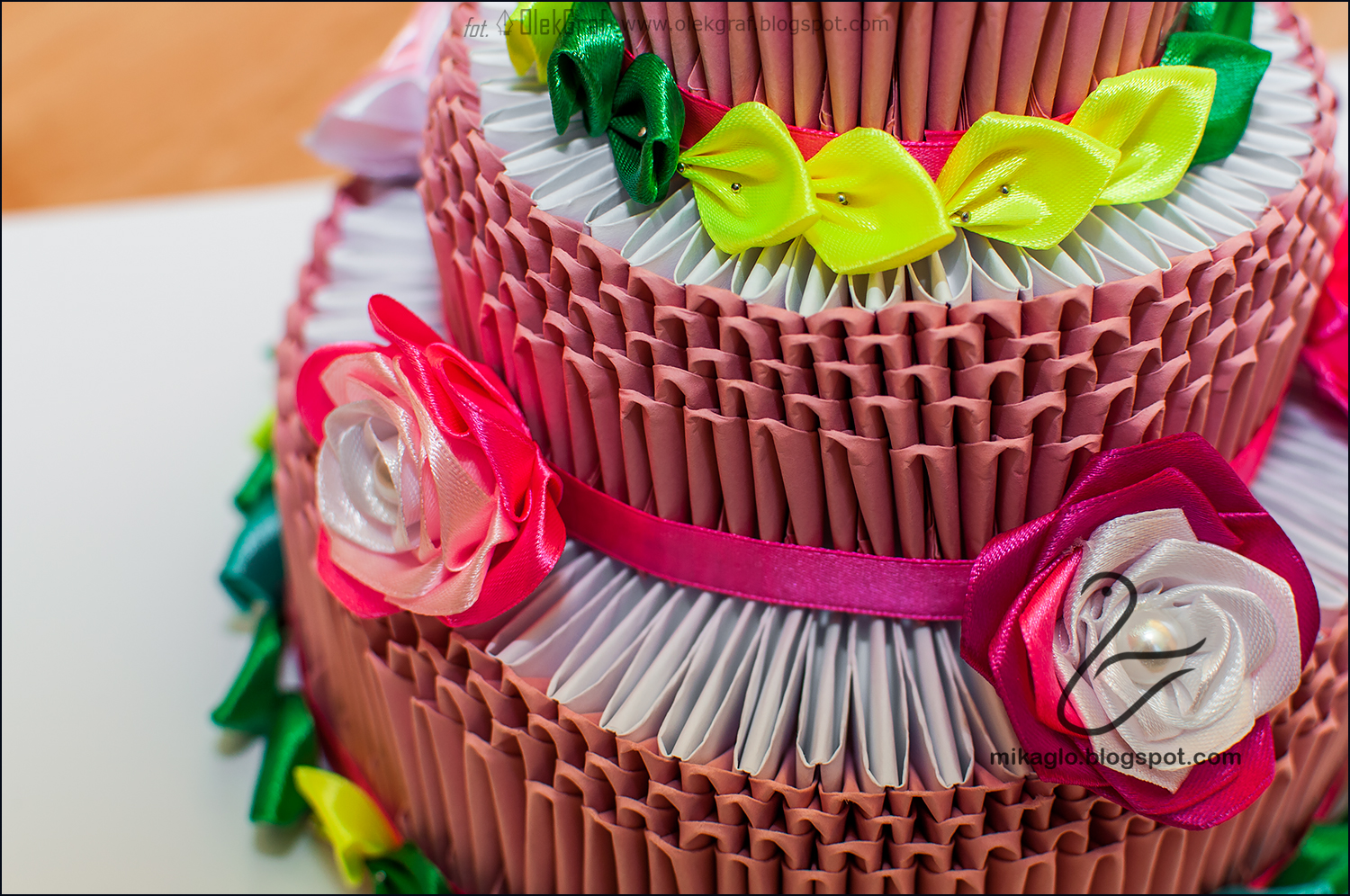 Origami 3d - mikaglo: 611. Tort z origami / 3d origami cake