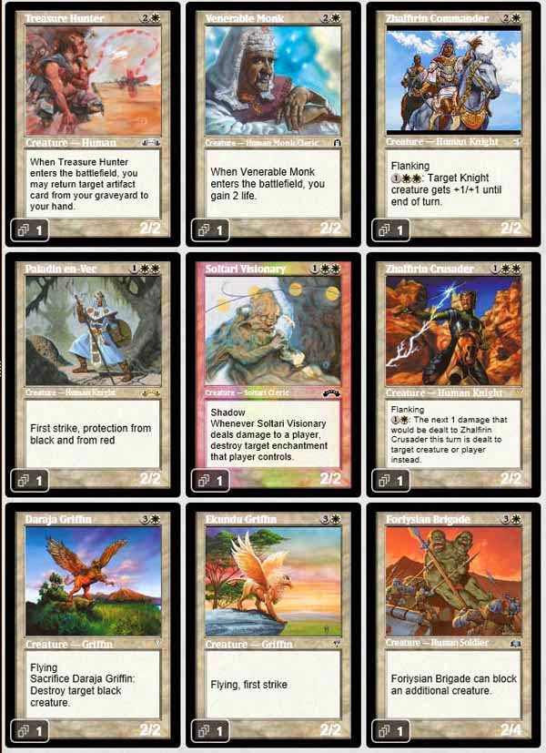 Magic the Gathering Adventures: Mirage Tempest White Creatures online