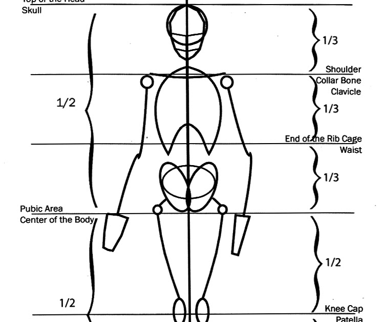 Illustration 2: Figure Drawing Proportion Guides