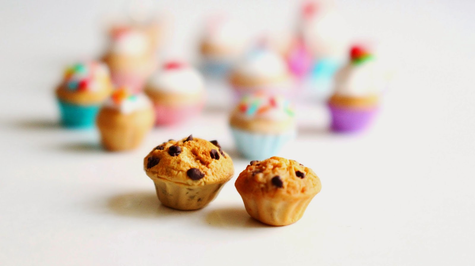 bubble pandas: 4 easy polymer clay cupcakes: video tutorial