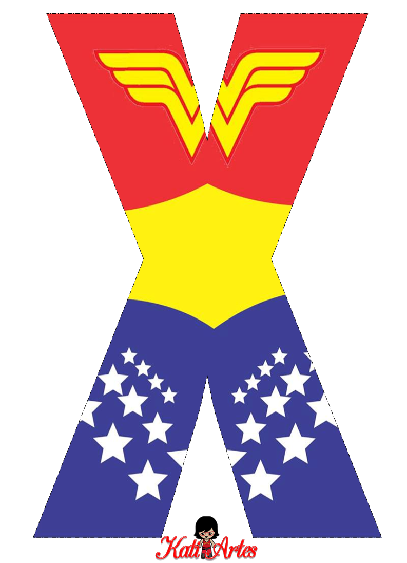 Alfabeto Gratis de la Mujer Maravilla. - Oh my Alfabetos!