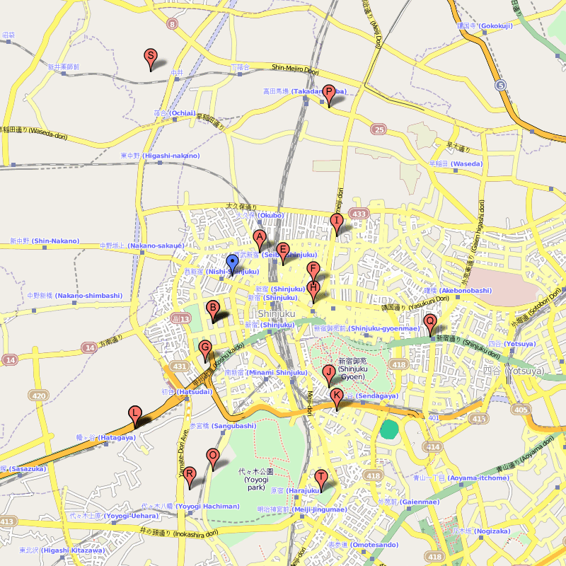 Map of Shinjuku City Pictures | Map of Tokyo City Pictures