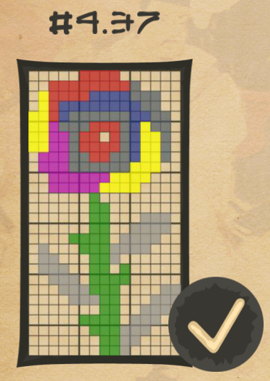 CrossMe Puzzles: Color #4.37 - Rose