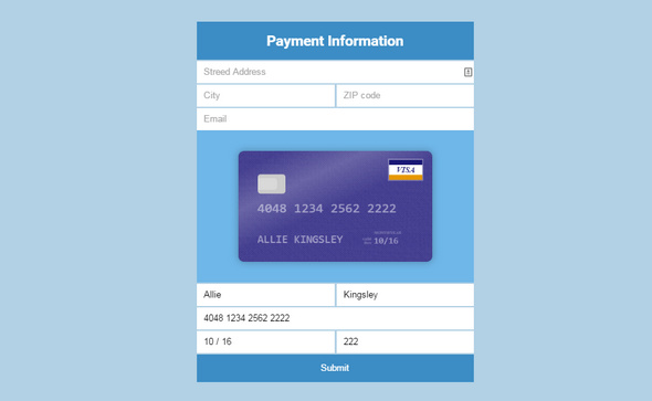 Best Free HTML5 CSS3 Design Checkout Forms - Lifetime Designer