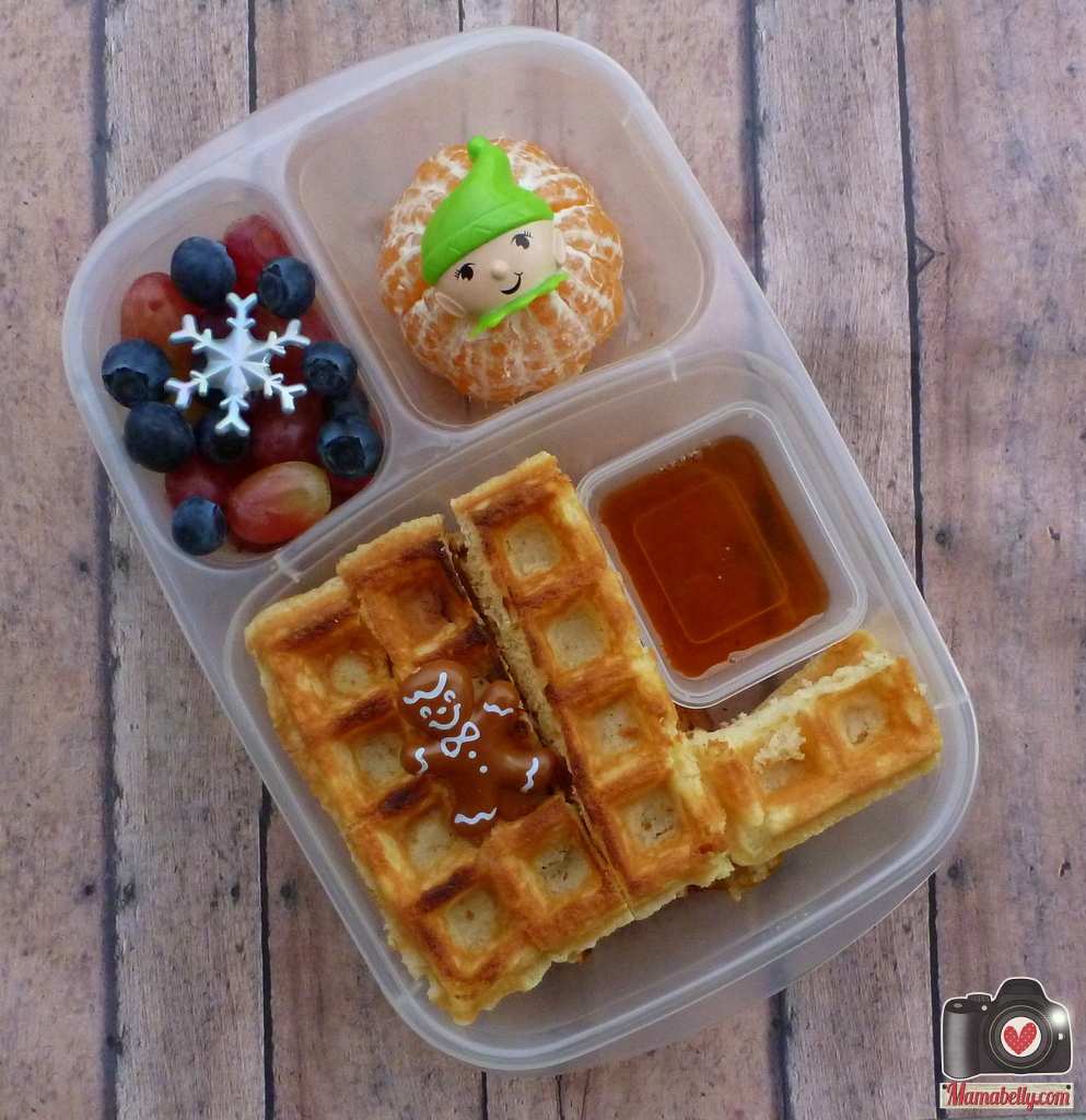 Mamabelly's Lunches With Love: Day 6: Belgian Waffles for Lunch