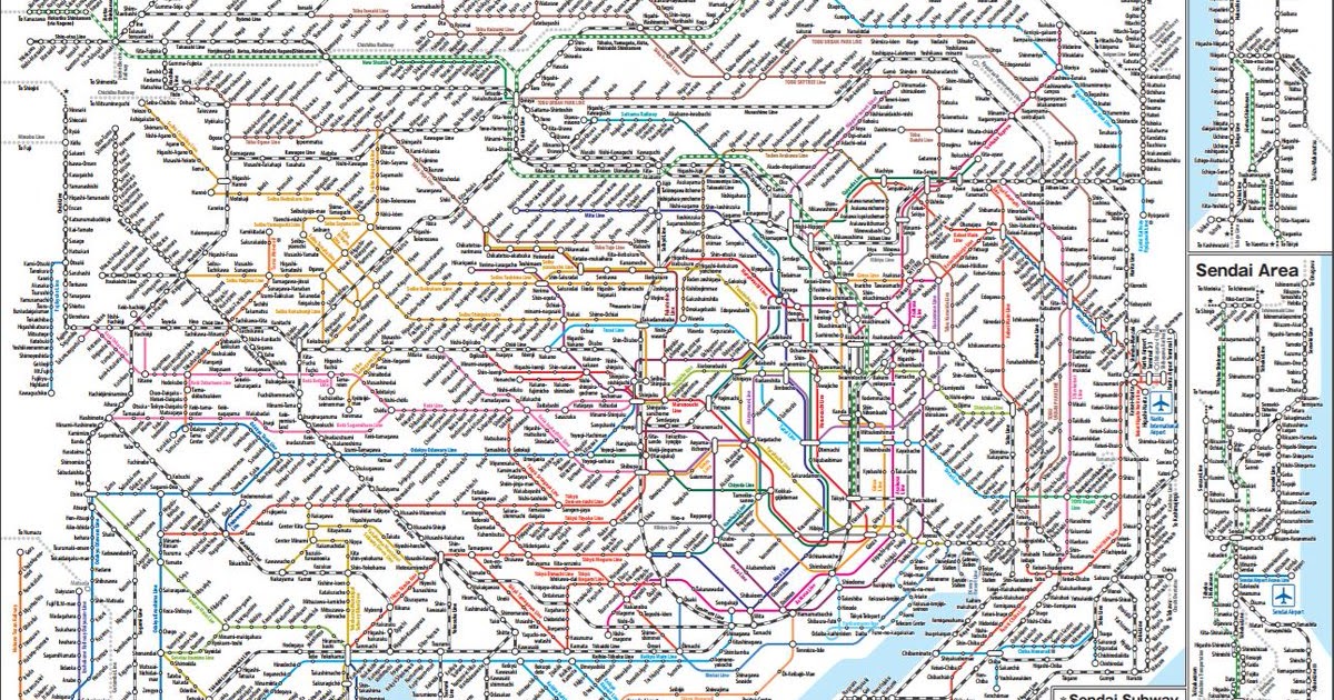 Urban Demographics: Map of the day: the public transport network of Tokyo