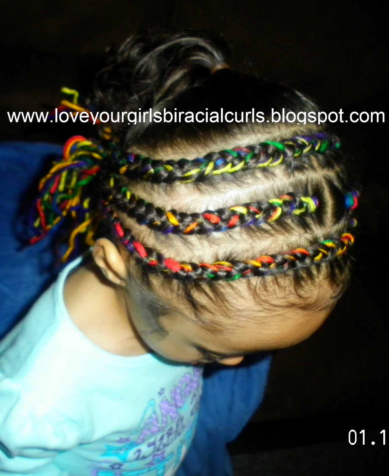 Love Your Girls Biracial Curls: Yarn Row Extensions- The Second Time Around
