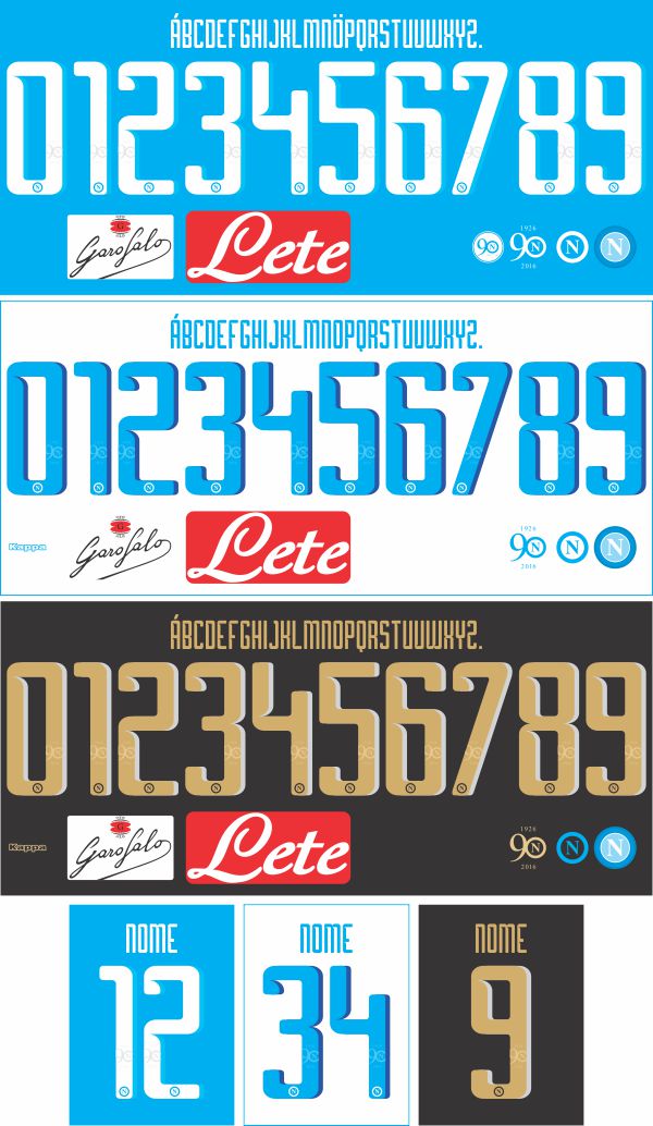 SSC Napoli 2016-2017 font