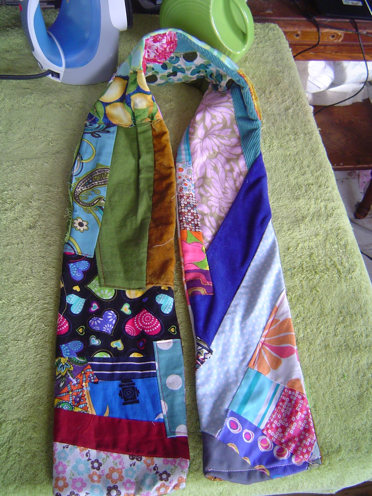 Scarf -- made from recycled scrap fabric.