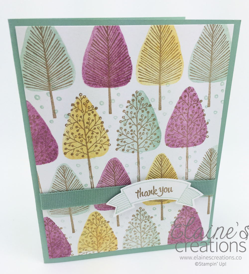 Elaine's Creations: Totally Trees Thank You Card