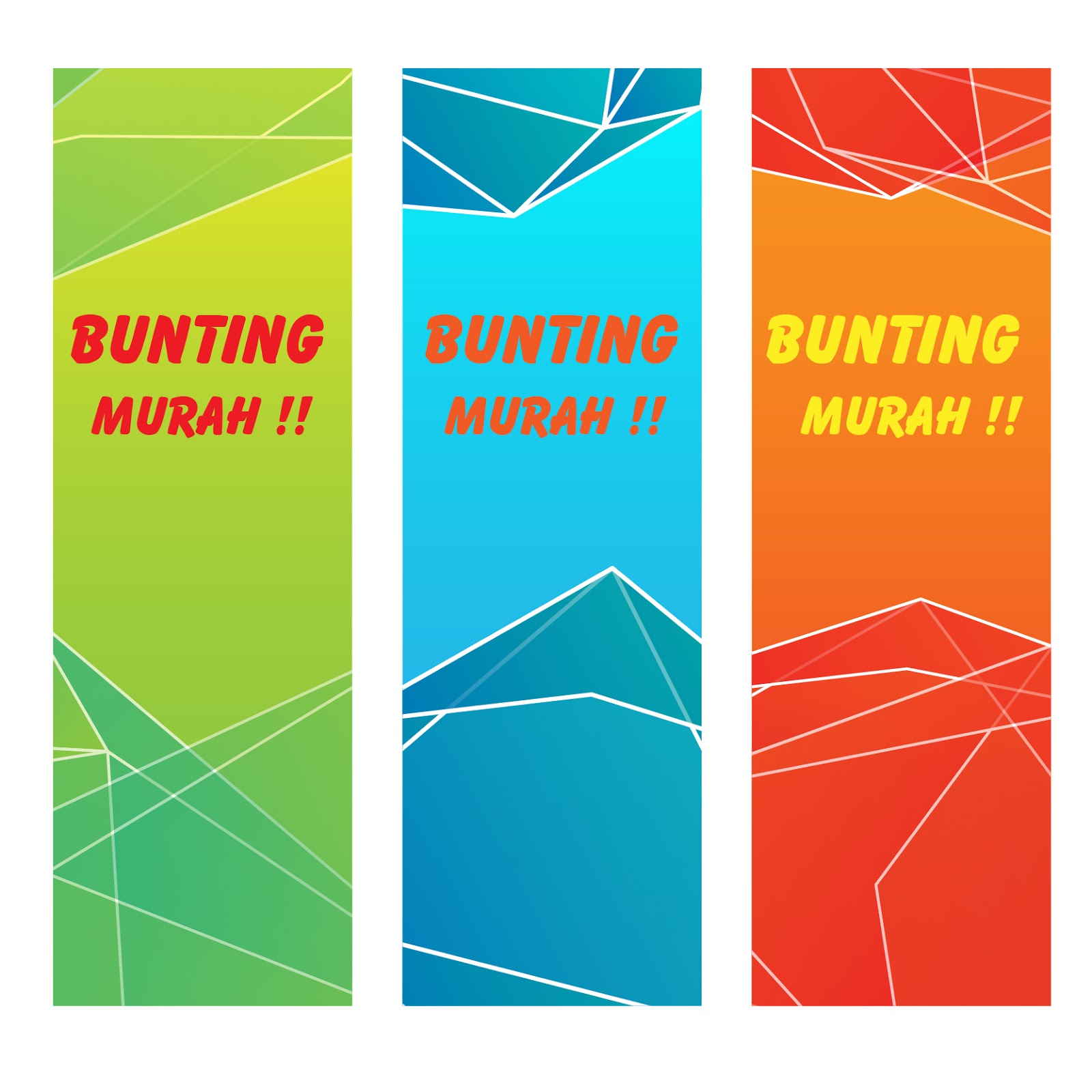 Banner, Bunting dan Backdrop : Bunting Murah