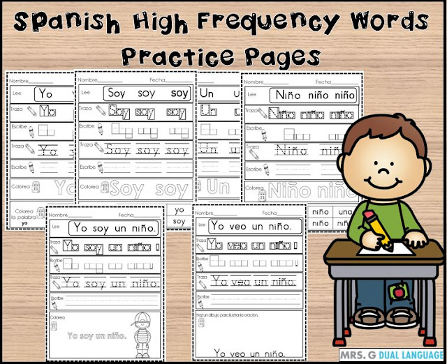Activities to Practice Spanish High Frequency Words | Mrs. G Dual Language