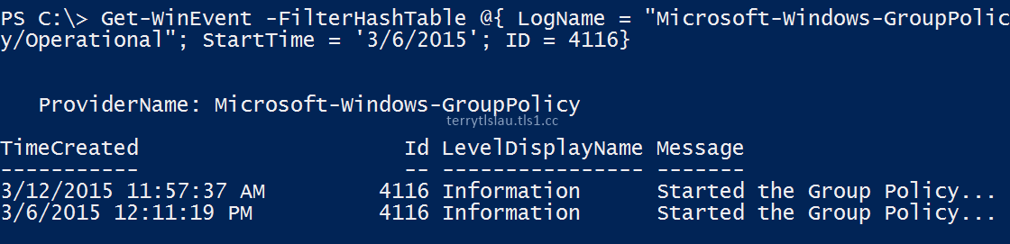 Terry Lus Blog Get Windows Event Logs By Powershell