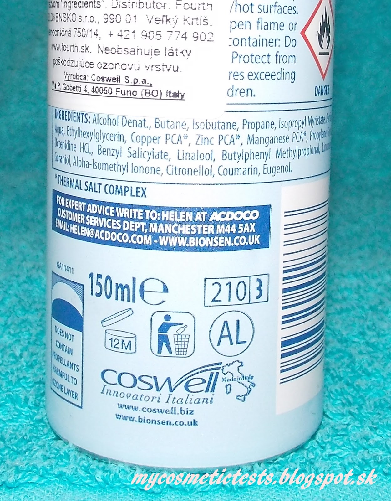 Bionsen Deodorant Dermoprotective - My Cosmetic Tests