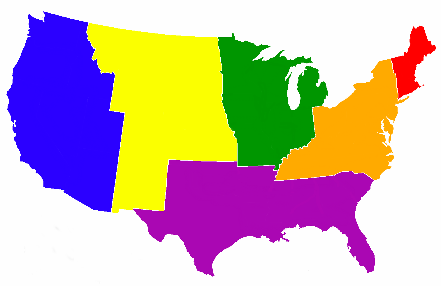 Post-Apocalyptic maps of the world: Divided USA