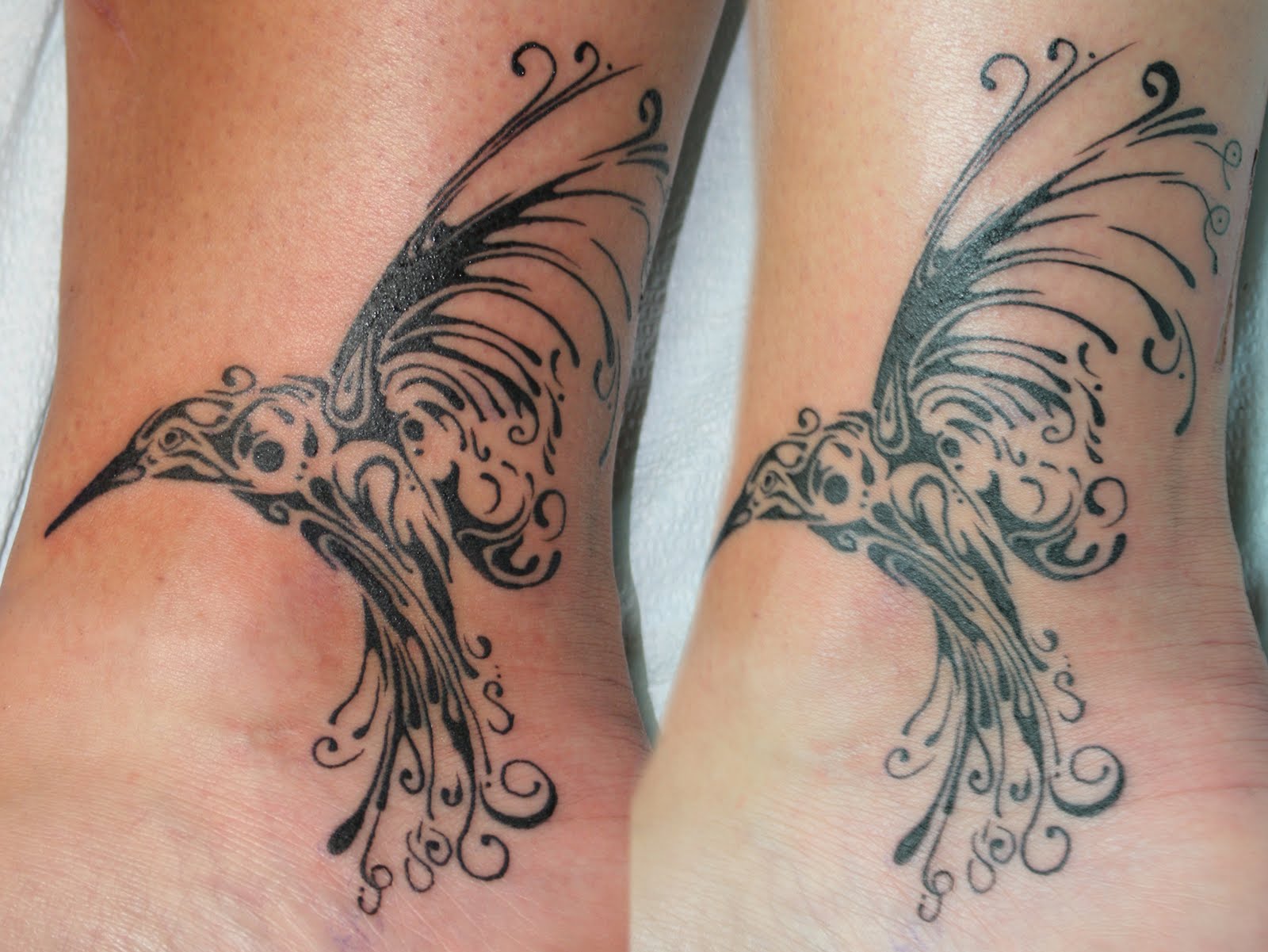 Humming Bird Tattoos: Hummingbird Tattoos On Foot