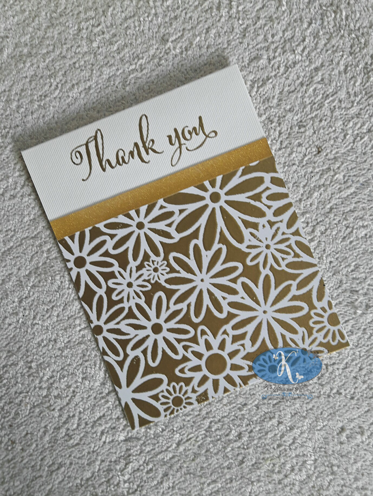 Thank you card - Stencil + Embossing