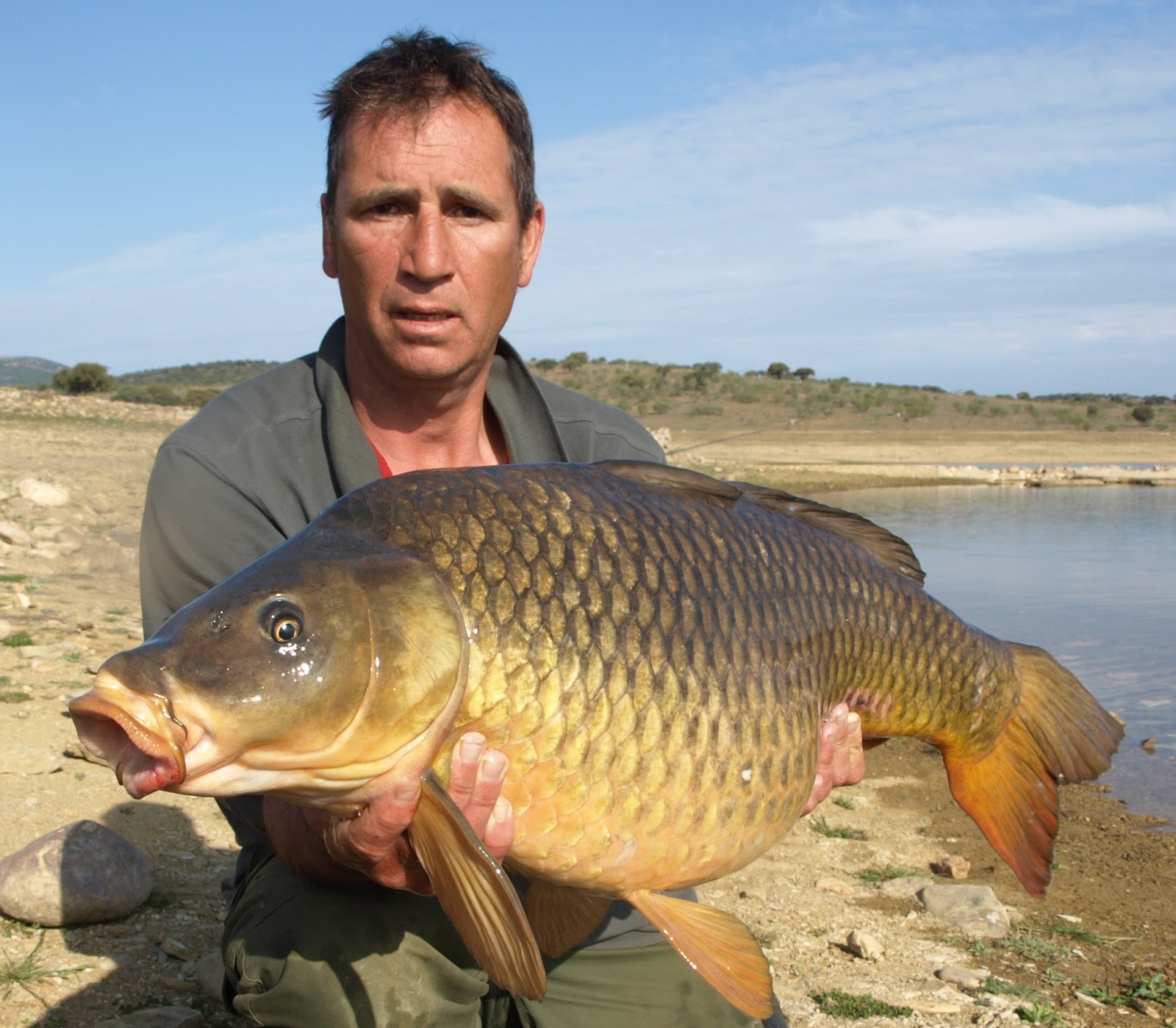 Extremadura predator Fishing Spain: Orellana Carp fishing March - Easter