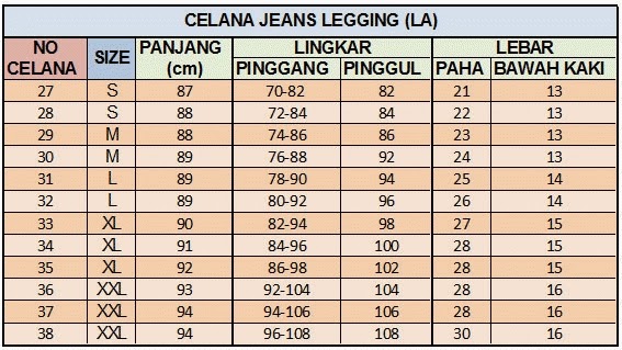 Grosir dan Retail Jeans Legging Murah Berkualitas