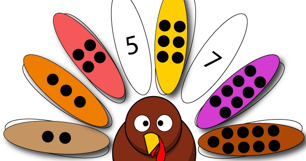 Turkey Feathers Number Matching Game | Totschooling - Toddler ...