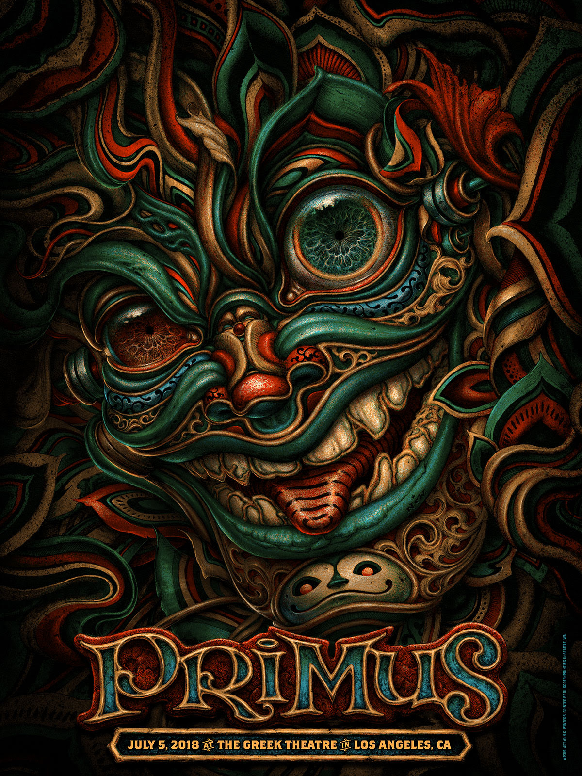 INSIDE THE ROCK POSTER FRAME BLOG: NC Winters Primus Los Angeles Poster ...