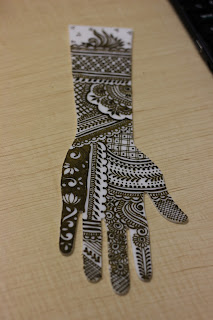 Bridal Henna Practice with Acrylic Hand Template