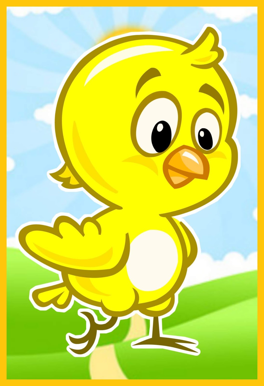 Kit Decoração Pintinho Amarelinho