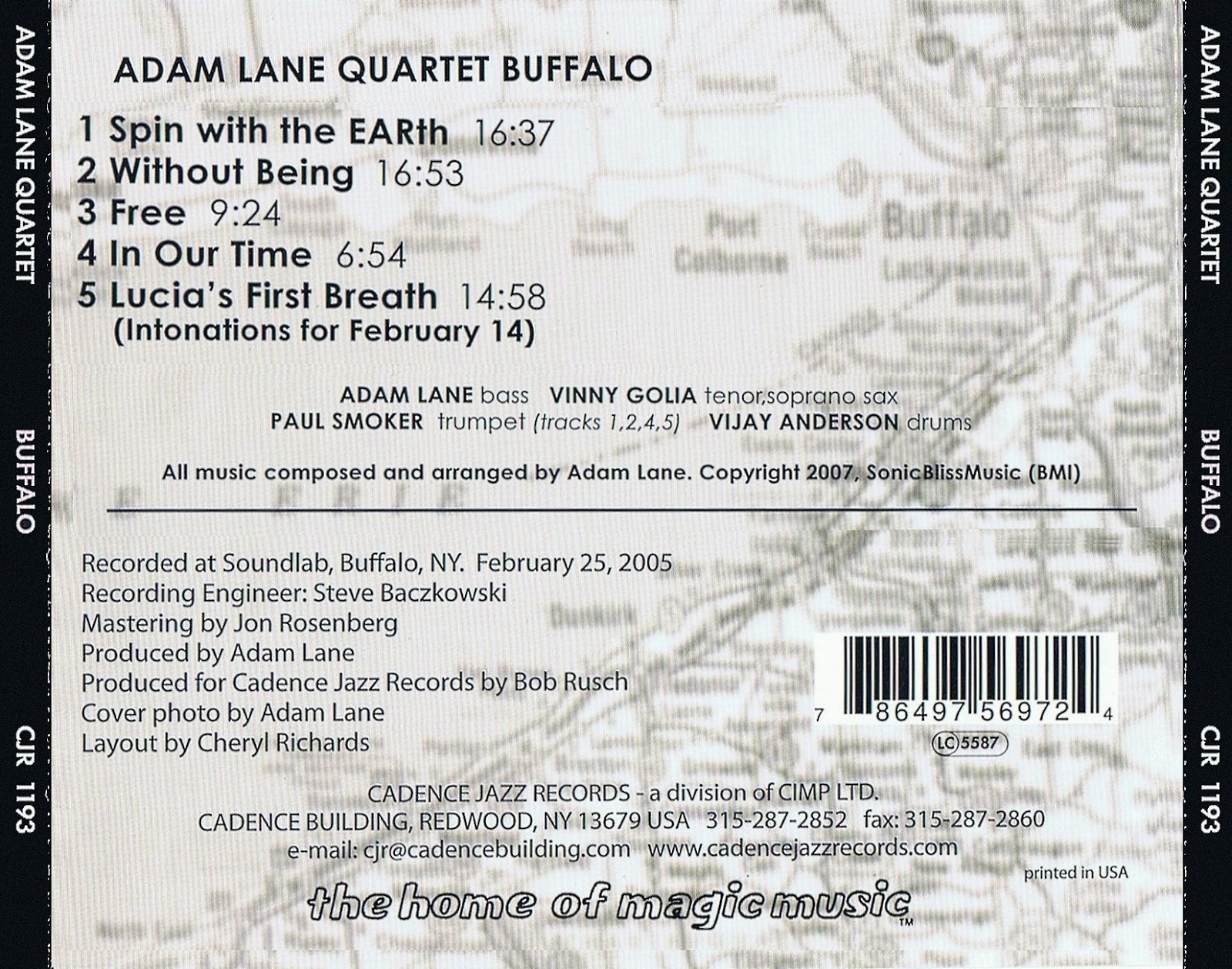 Different Perspectives In My Room...!: ADAM LANE QUARTET – Live At ...