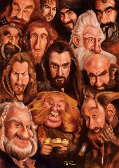 Dwarfs | Hobbit films, Digital art illustration, The hobbit