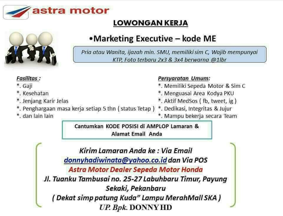 LOKER PEKANBARU RIAU: Informasi Lowongan Kerja Pekanbaru Terbaru - Honda