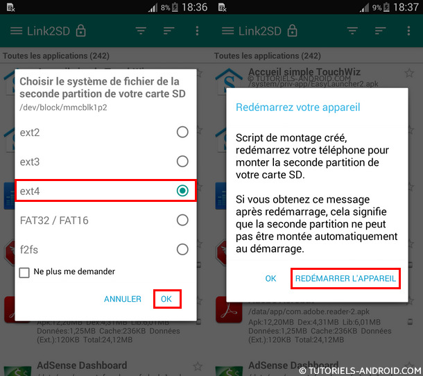 Bien déplacer ses applications avec Link2SD - Tutoriels-Android
