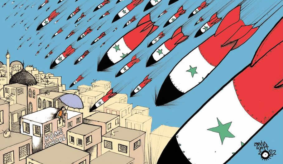 Words in Fotos: Cartoons From All The World, Talking About Syria