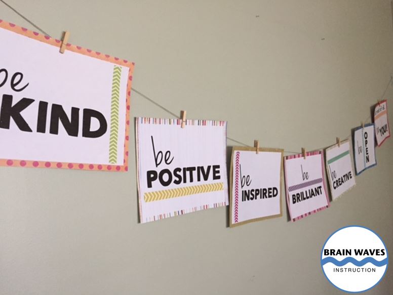 Brain Waves Instruction: Simple Classroom Decor - Free Motivational ...