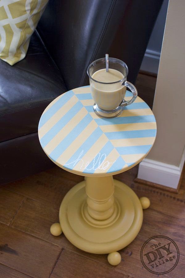 I go by "Miss": How to Up-cycle a Round Side Table