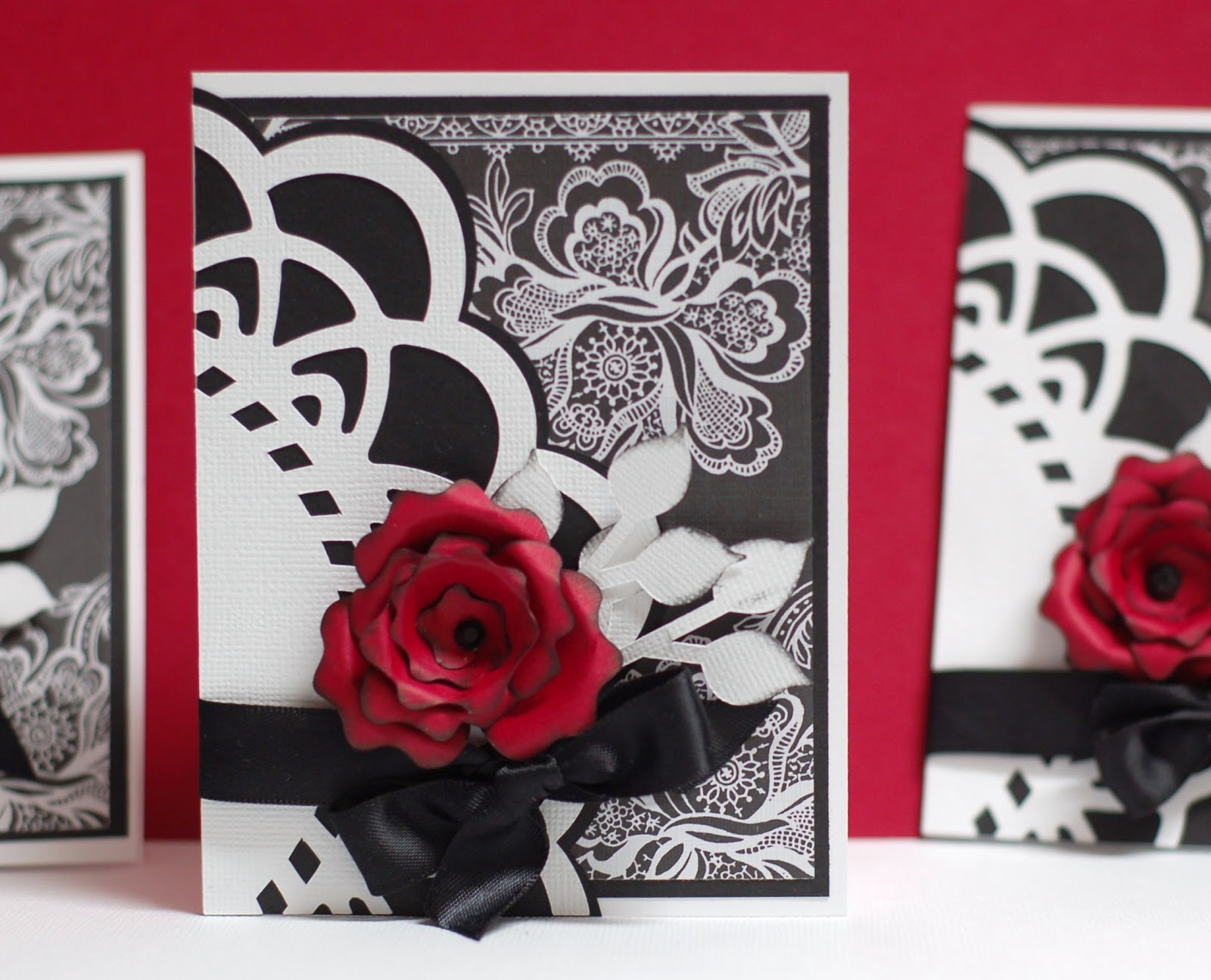 Paper Creations by Kristin: Red Rose Card with Doilie