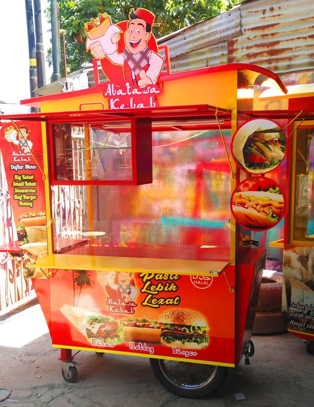 Gerobak kebab Roda besar Rp 6.900.000 | Gerobak Unik Bandung
