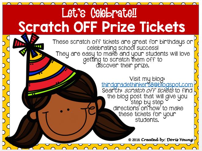 Live and Learn: Monday Made It: Scratch Off Prize Tickets