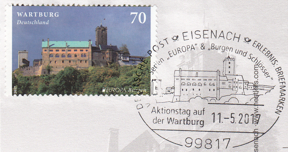 My postcard and stamp week: Germany: Wartburg Castle