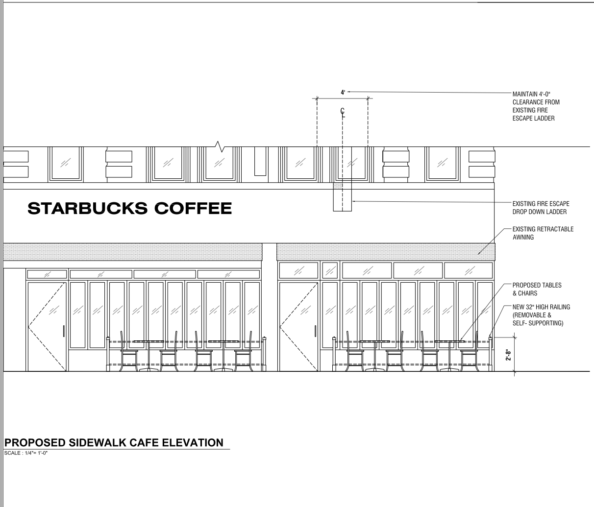 EV Grieve: Starbucks sidewalk cafe returning to Second Avenue