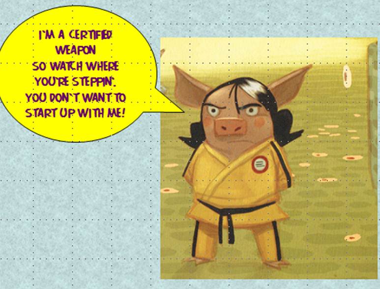 The Three Ninja Pigs Coloring