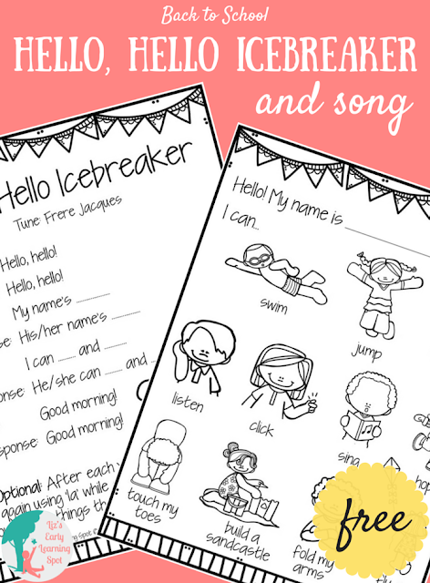 Classroom Freebies Too: Back to School Hello, Hello Icebreaker and Song