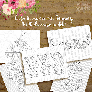 Prettiful Designs: Debt Payoff Coloring Pages - FREE Printable