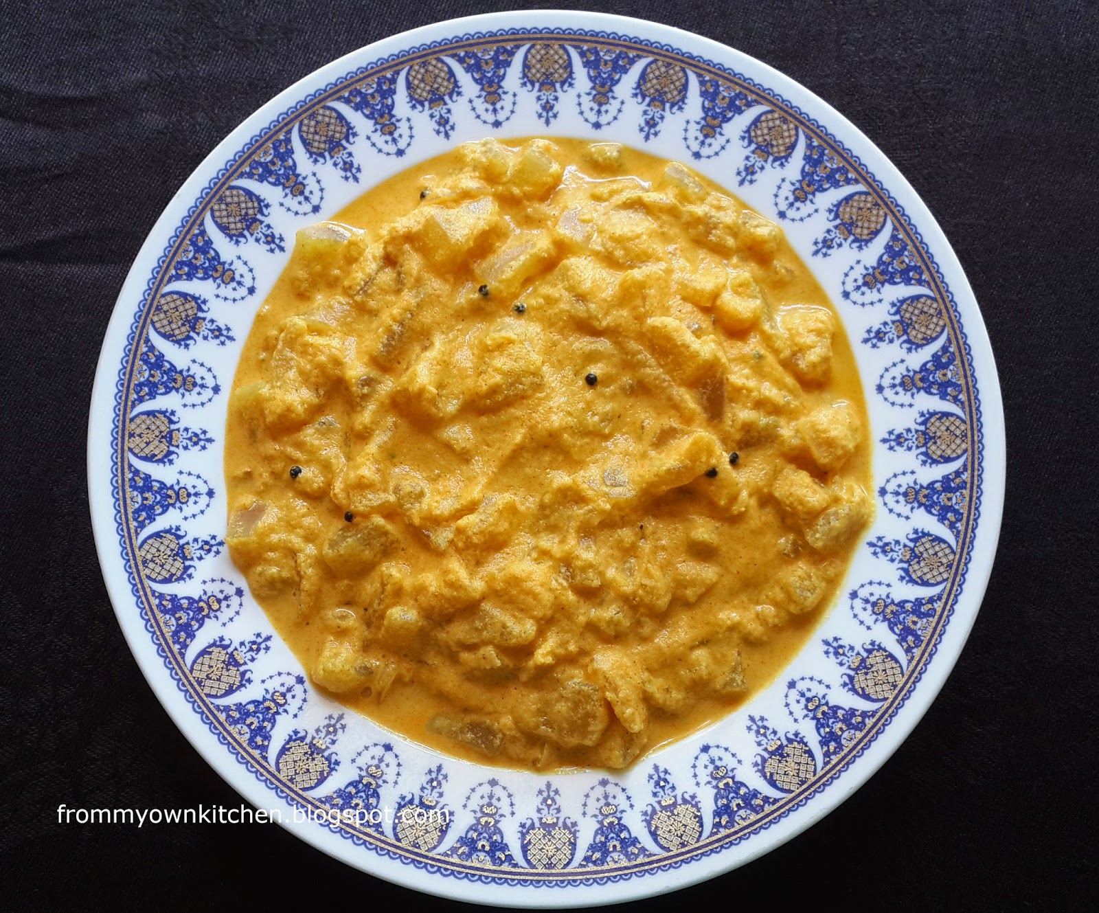 From My Own Kitchen: Vellarikka Thenga Curry/Yellow Cucumber Coconut Curry