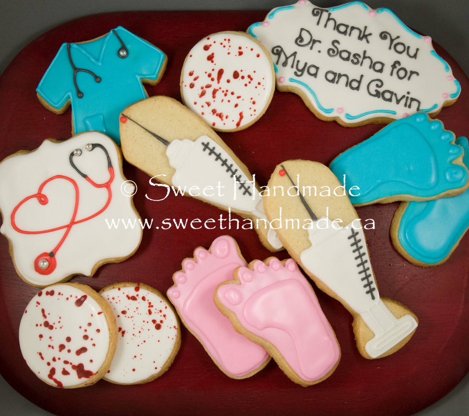Sweet Handmade Cookies: Thank You Cookies for Obstetrician