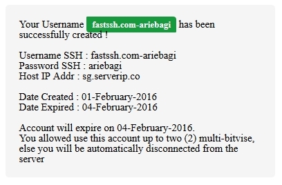 Cara Membuat Akun SSH Gratis di FastSSH