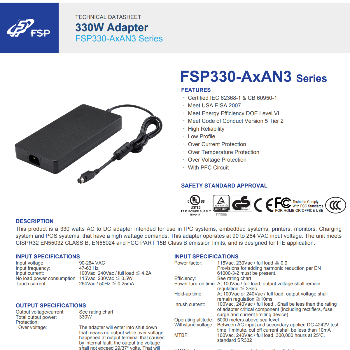 FanlessTech: FSP releases slim 330W fanless external PSU