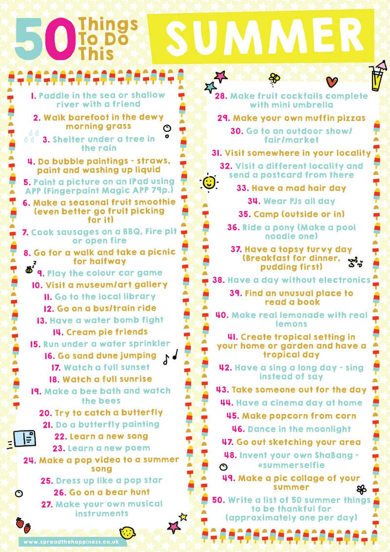 Broadford Primary: 50 Things To Do This Summer