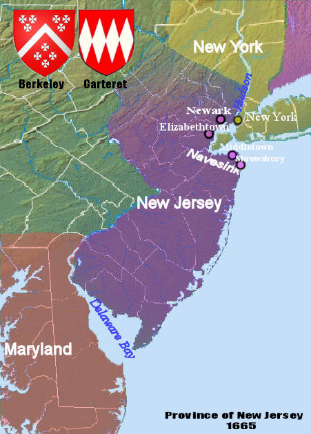 U.S. Timeline: 1665 - "Concession and Agreement" of New Jersey