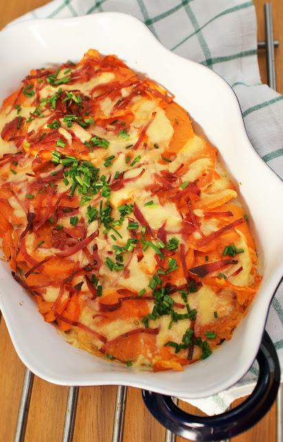 Kuchenny Magulon: Zapiekanka z batatów z cukinią i ricottą