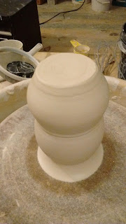 Fine Mess Pottery: Trimming Hack: Throw a Wet Clay Chuck